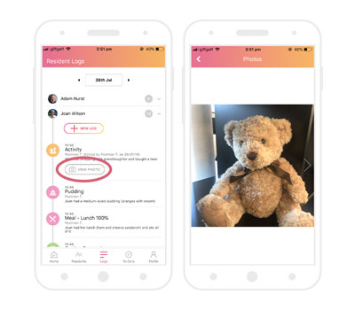 Log my Care launches new Photos and Zones features