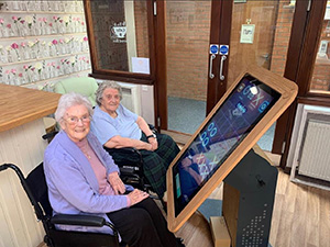 Care settings with touch screen technology