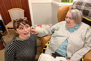 Elderly ravers enjoy care home beach party